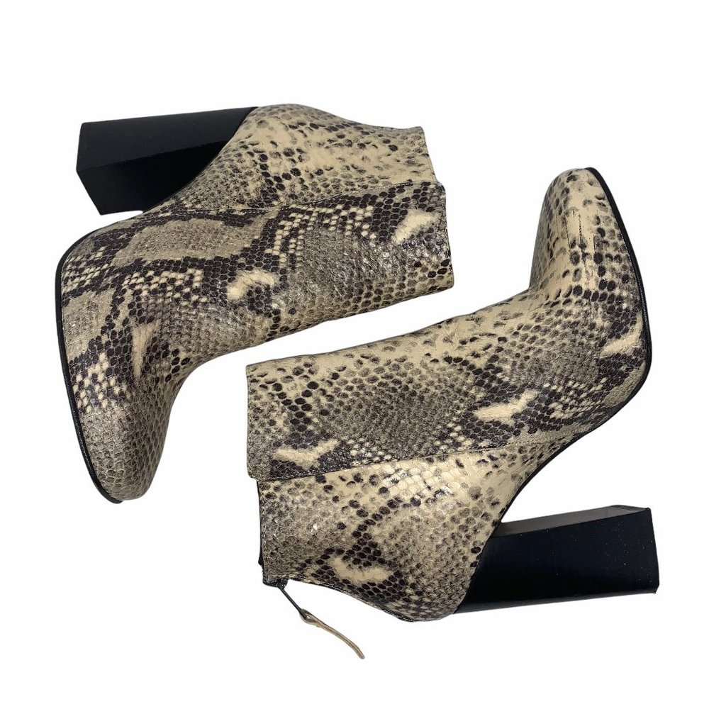 Shelly London Snake Skins High Heel Booties Sz 37 - Gem